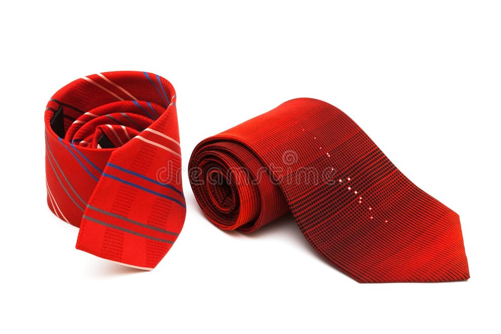 Two red necktie stock image. Image of clothing, isolated - 12720829