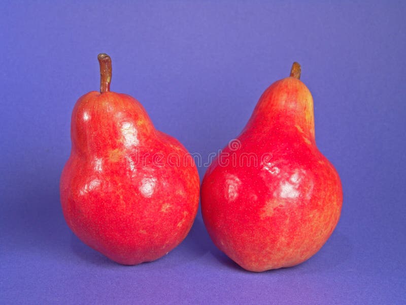 Two Red Organic Pears stock image. Image of group, fruit - 891311