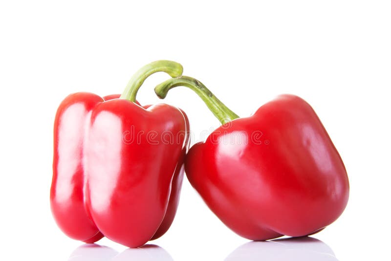 Two red paprika vegetable. stock photo. Image of arrangement - 36846388