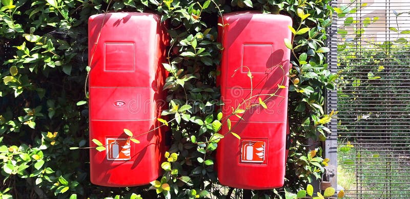 The fire extinguishers stock image. Image of goods, extinguisher ...