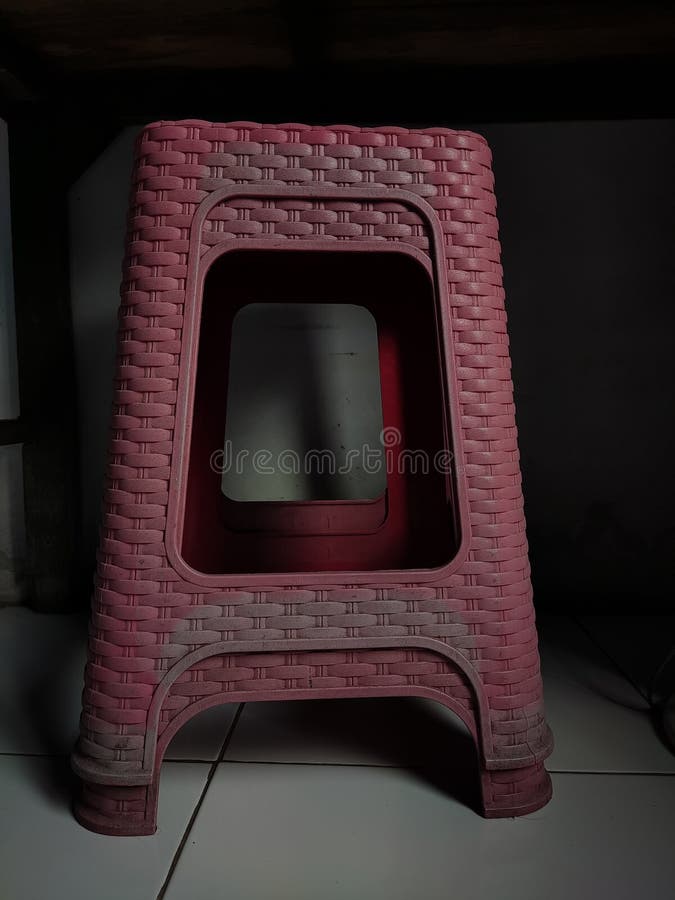 Two Plastic Chairs that Stacked Together Stock Image - Image of text ...