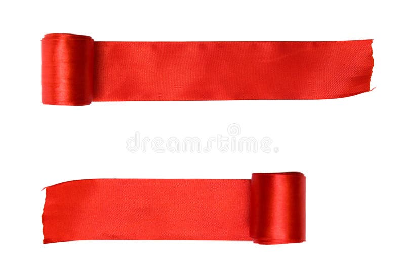 Two red ribbons stock image. Image of twisted, isolated - 3821779