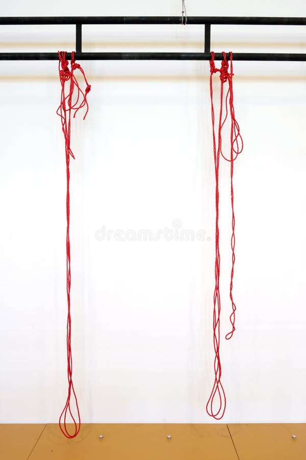Two red ropes stock photo. Image of yellow, decorative - 150901546