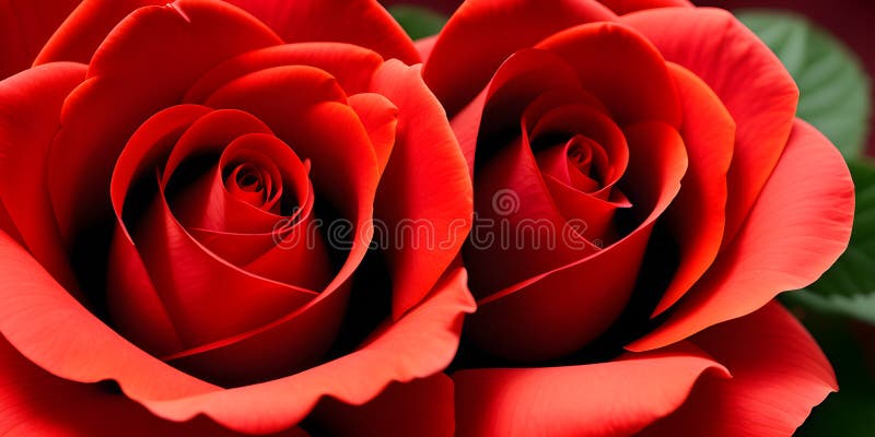 Two red roses stock illustration. Illustration of love - 268663246