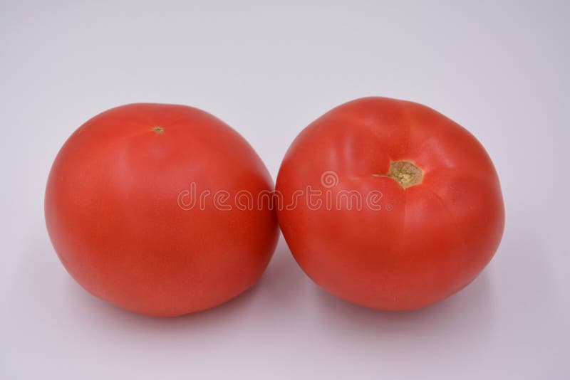 Two Red Tomatoes on White Background Stock Image - Image of bright ...