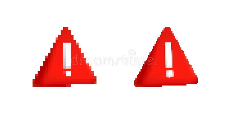 Two Red Warning Triangles with Exclamation Marks Indicating Alert or ...