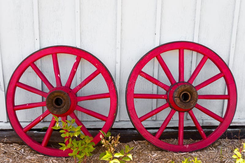 Two red wheels stock image. Image of transport, cartwheel - 31585117