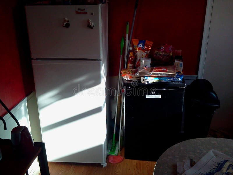 Two Refrigerators in Kitchen Editorial Stock Photo - Image of kitchen ...