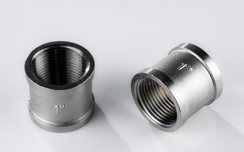 Two Regular Couplings of White Metal with an Internal Thread Stock ...