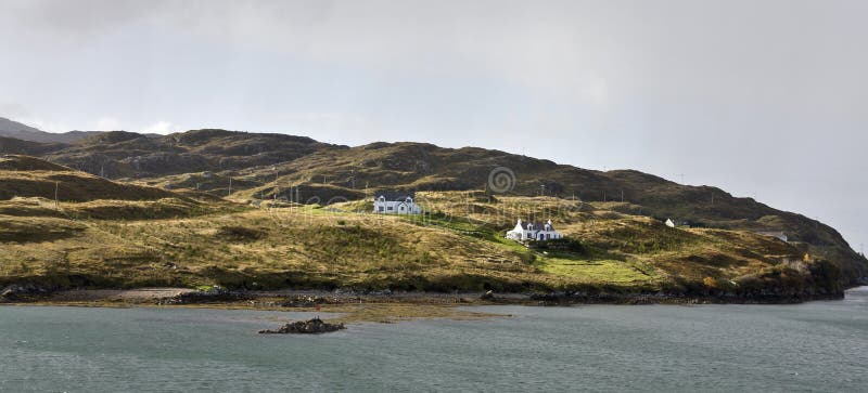 Two Remote Houses at Coastline Stock Photo - Image of real, coastline ...