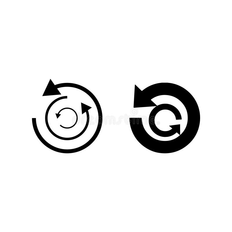 Two replay icon signs stock illustration. Illustration of drawing ...