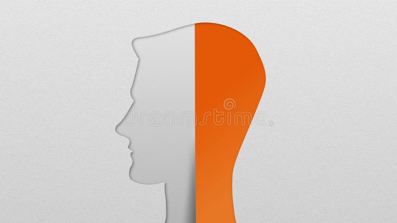 Two Result Shape of Man Head for Diagram, Chart. Presentation Templete ...