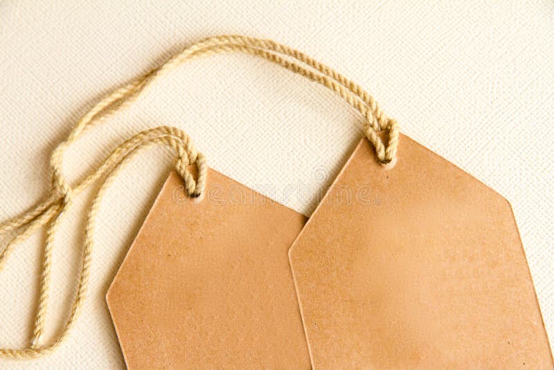 Two Retail Tags for Pricing in a Shop. Stock Image - Image of space ...