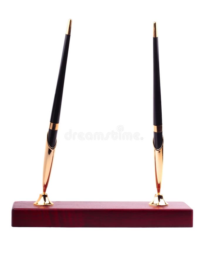 Two retro pens stock image. Image of elite, pact, golden - 22708661