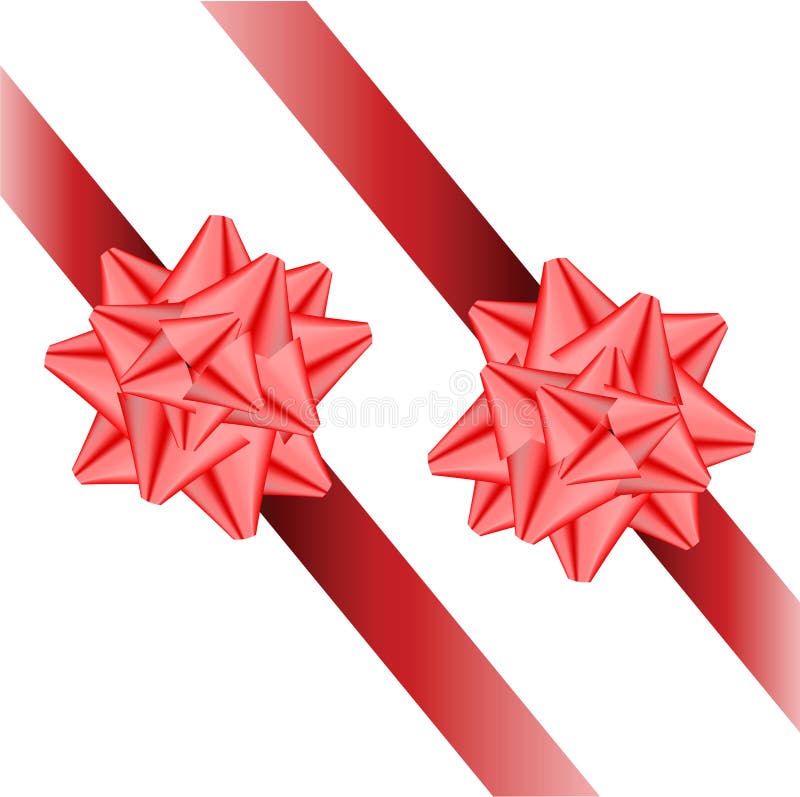 Two Ribbons with Bows.Vector Illustration Stock Vector - Illustration ...