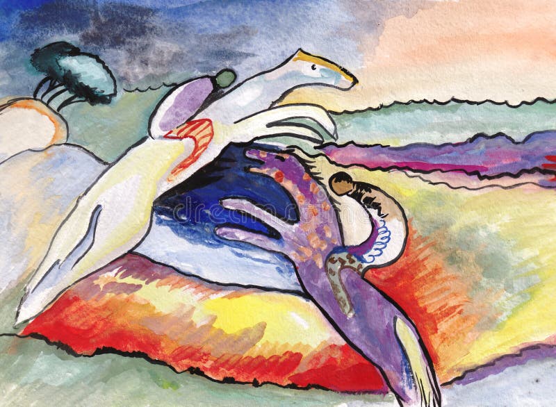 Two rider in jump stock illustration. Illustration of modern - 133873804