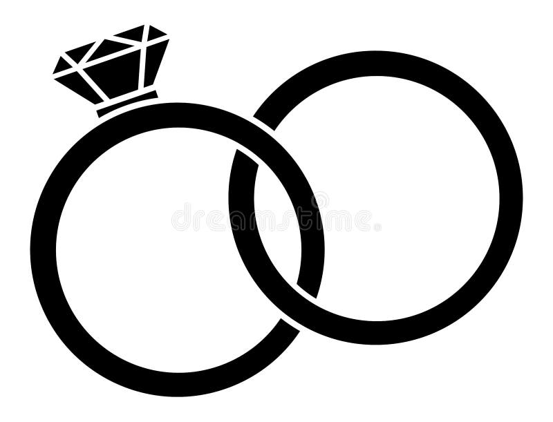 Two Wedding Rings. Jewelry and Marriage Vector Image Stock Vector ...