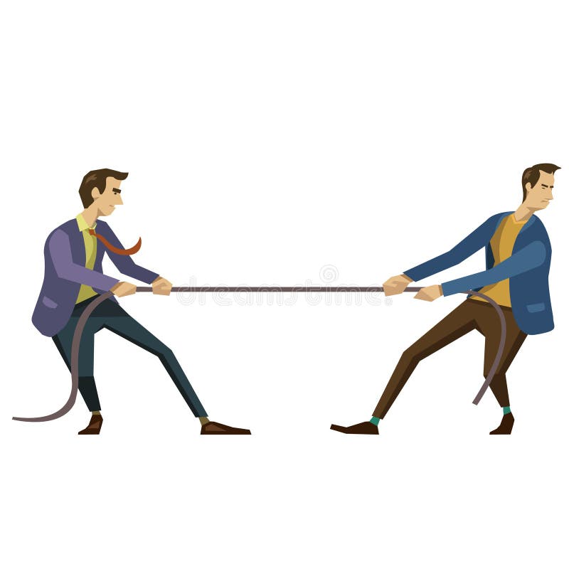 Two rival businessman stock vector. Illustration of rope - 62927234