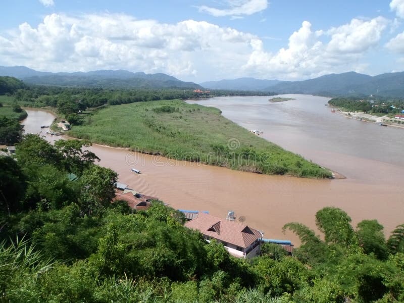Two rivers Meet stock image. Image of rivers, calm, skies - 103854661