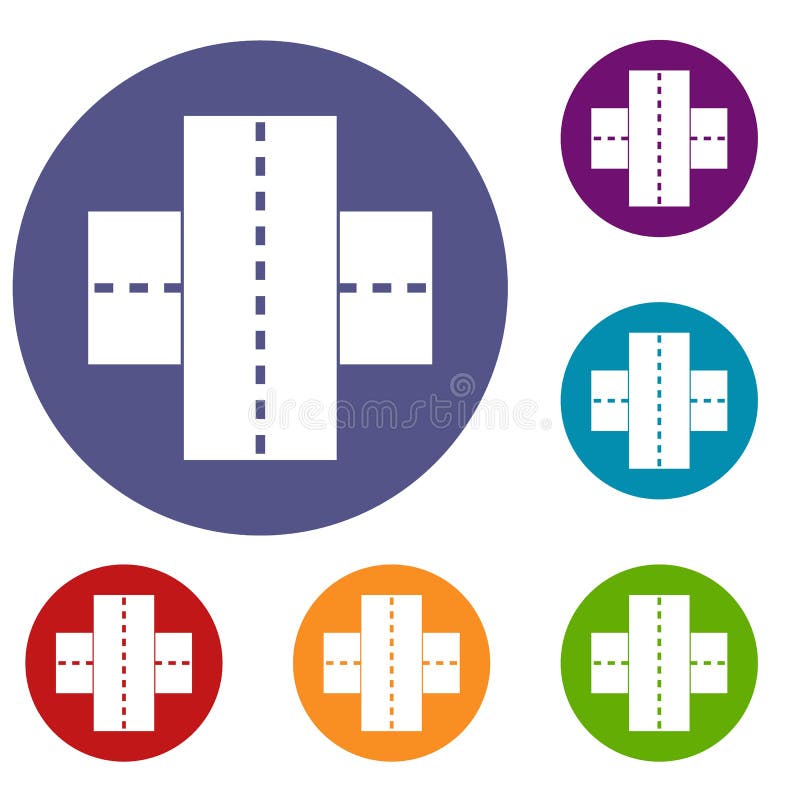 Two roads icons 9 set stock vector. Illustration of journey - 96159270