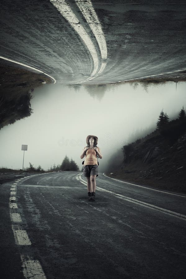 Between Two Roads- Up and Down Stock Photo - Image of admire, challenge ...