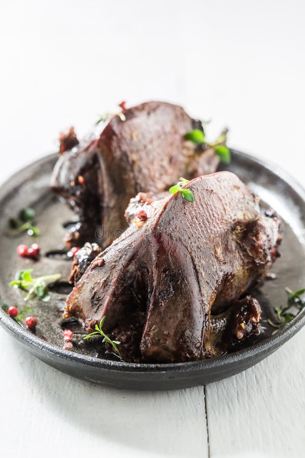 Two Roasted Doves with Spices and Pepper Stock Image - Image of fresh ...