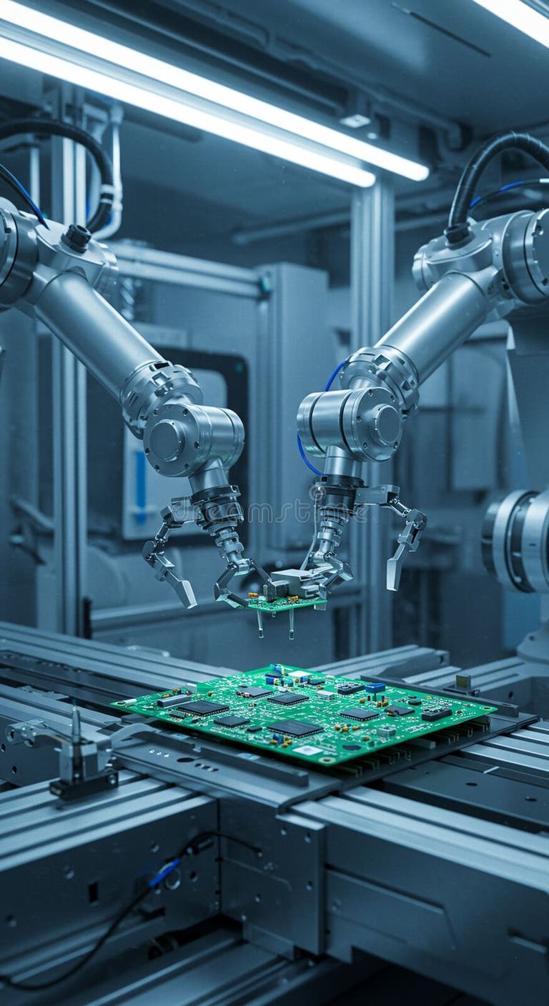 Two Robotic Arms Stock Illustrations – 1,252 Two Robotic Arms Stock ...