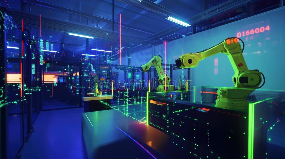 Robotic Arms Operating in Modern Technological Facility with Augmented ...