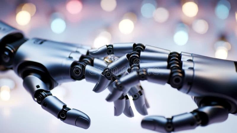 Engagement Ring Formed on a Robot S Hand during a Futuristic Ceremony ...