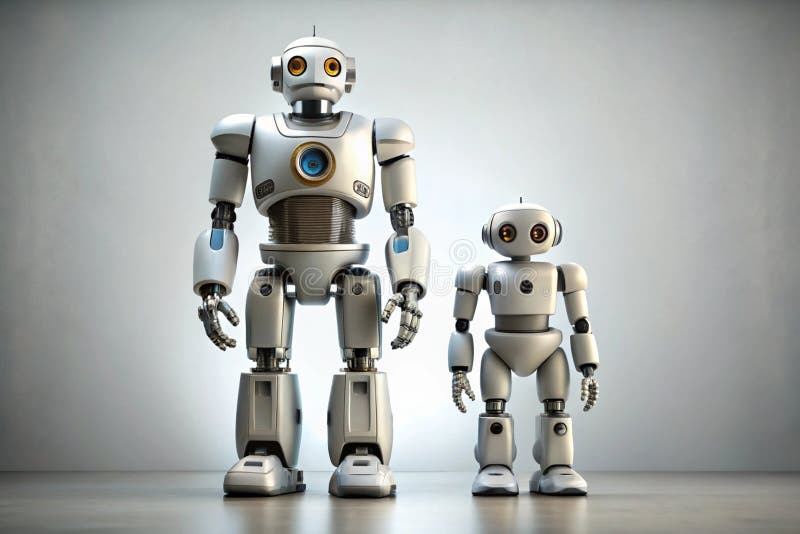 Two Robots of Different Sizes: Exploring Robotic Variations Stock ...