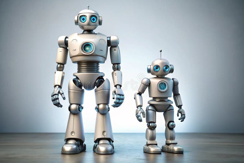 Two Robots of Different Sizes: Exploring Robotic Variations Stock ...