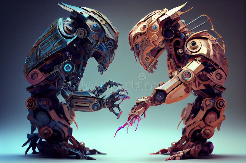 Two Robots, Each with Different Design Features and Functions, Face Off ... Two Robots, Each with Different Design Features and Functions, Face Off ...