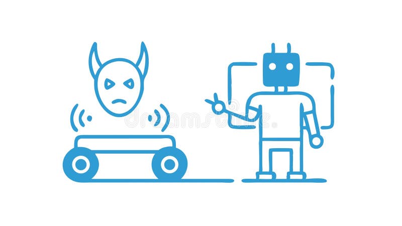 Two Robots, Good Versus Evil AI Concept, Artificial Intelligence ...