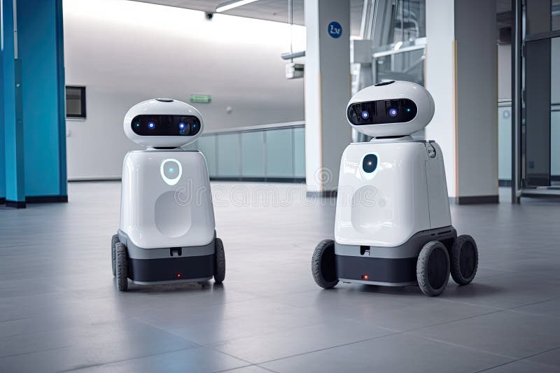 Two Robots, One with Sensors and Other Safety Features and the Other ...