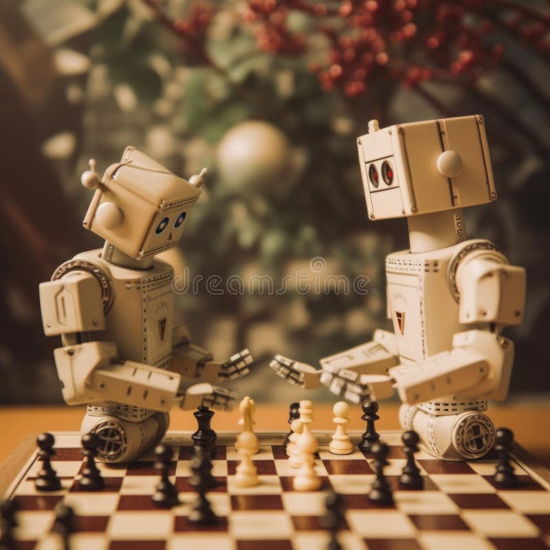 Robots Playing Chess Stock Illustrations – 101 Robots Playing Chess ...
