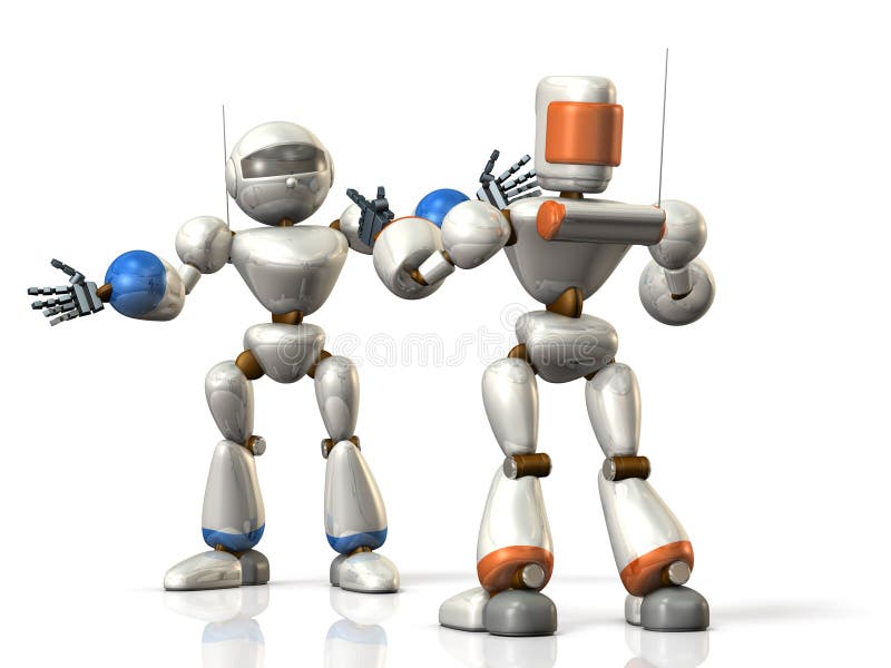 The robot speak in binary. stock illustration. Illustration of digital ...