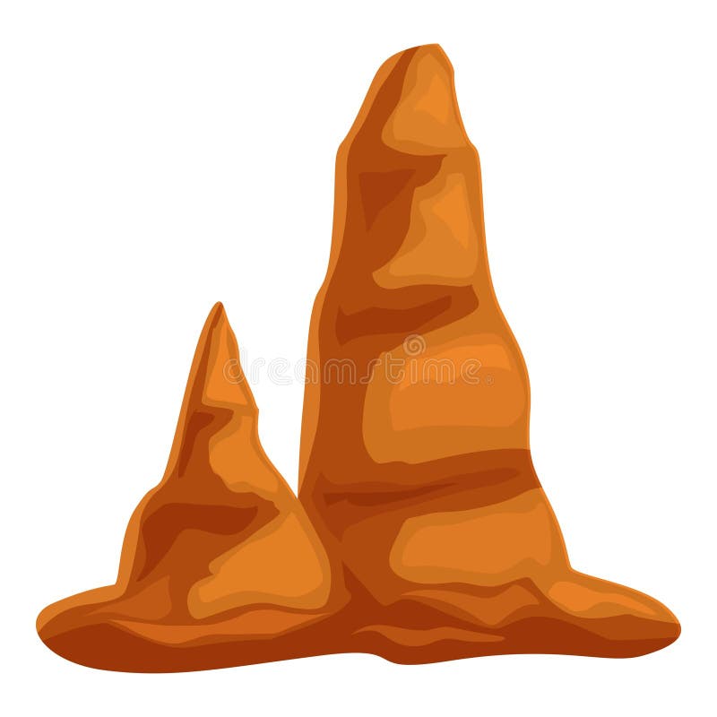 Two Rock Formations Standing Tall in the Desert Stock Vector ...