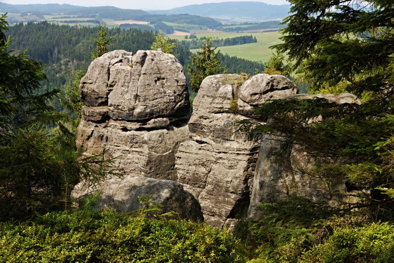 Two rocks stock photo. Image of towers, bohemia, famous - 42937172