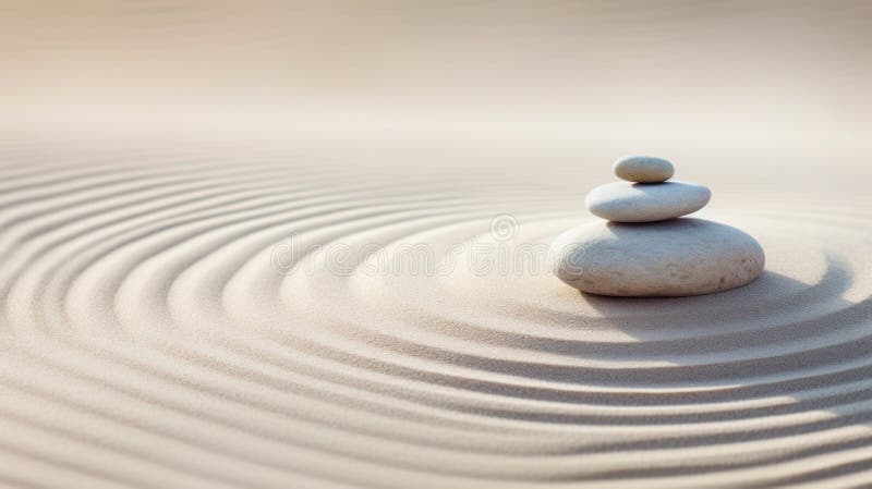 Two Rocks Stacked on Top of Each Other in the Sand Zen Pyramid, Stack ...