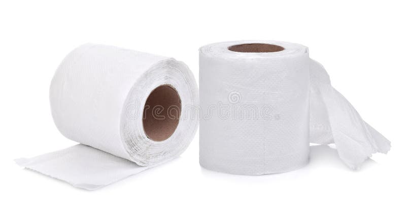 Toilet Paper,tissue Paper Roll Isolated on White Background Stock Image ...