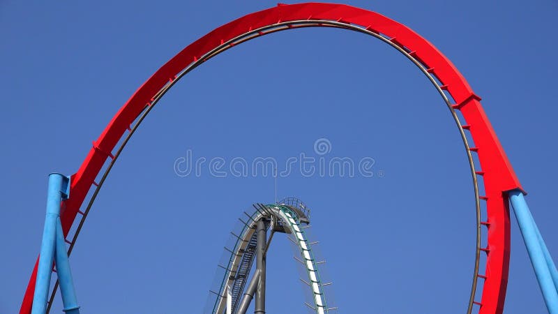 Two Rollar Coasters at Theme Park Stock Image - Image of coaster, theme ...