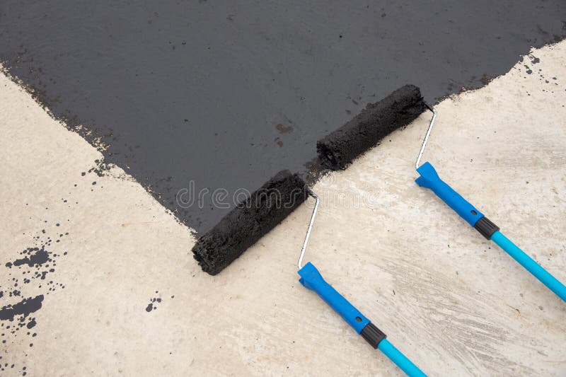 Two Roller Brush, Tools for Install Waterproofing Stock Photo - Image ...
