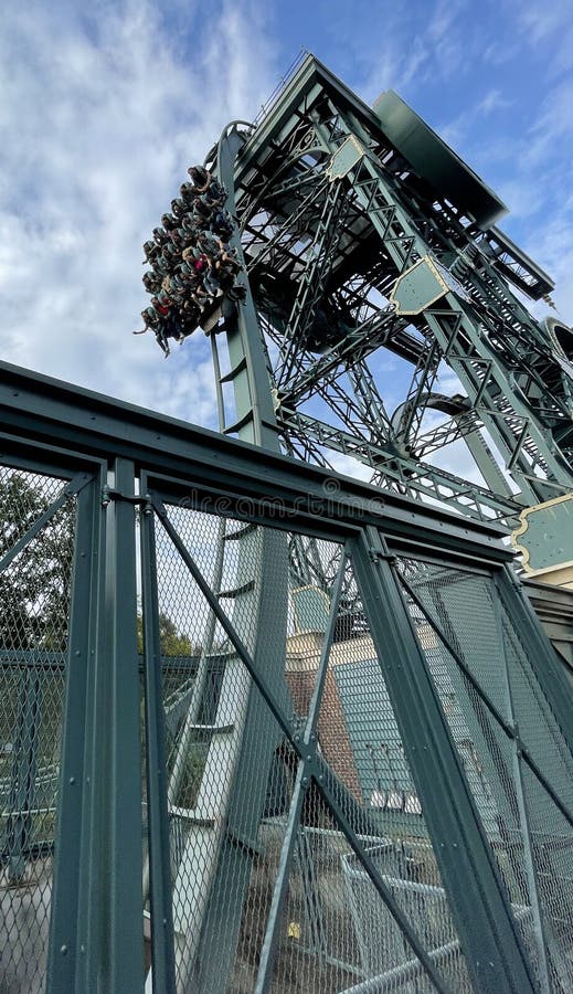 Two Rollercoasters Next To a Lake in a Themepark Editorial Photography ...