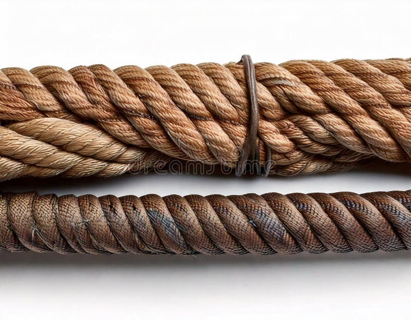 Two Ropes are Shown Side by Side Stock Photo - Image of hemp, twine ...