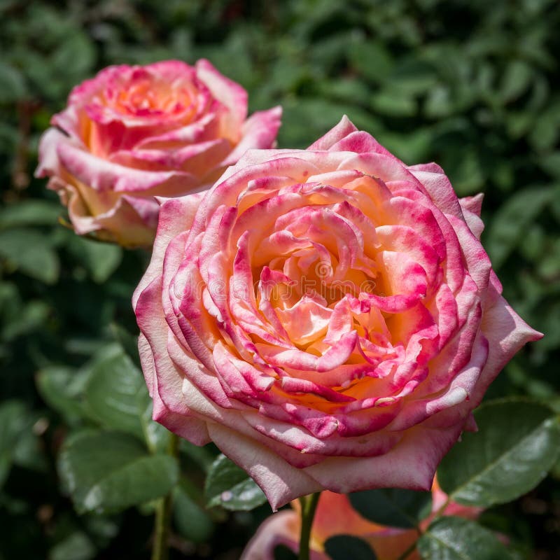 Two Roses stock photo. Image of double, roses, boston - 67846494