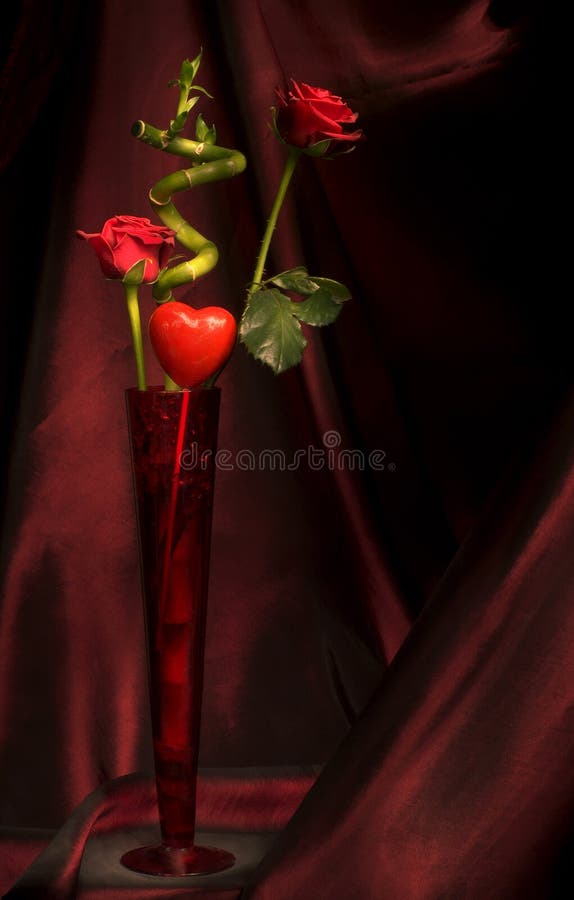 Roses in vase stock photo. Image of decoration, decor - 20256264