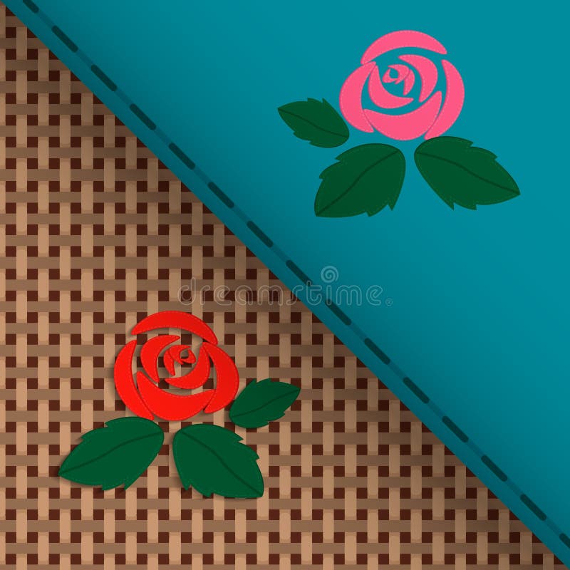 Two roses stock vector. Illustration of garden, matting - 206551255