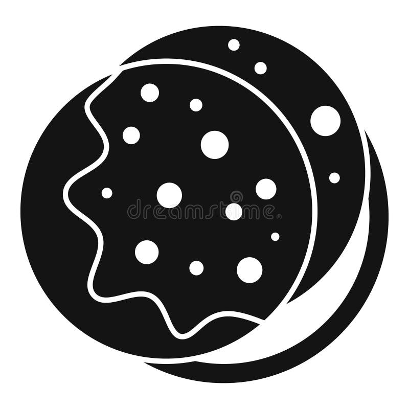 Two Round Cookies with Icing Layered on Top of Each Other Stock Vector ...