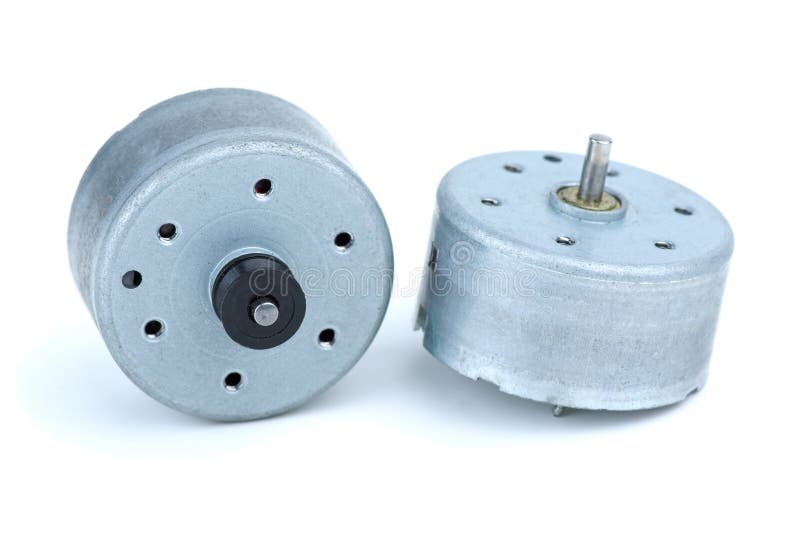Two Round DC Electric Motors Stock Image - Image of micro, white: 7833943