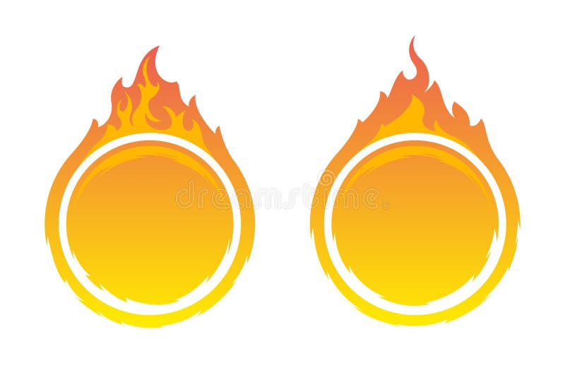 Round fire frames stock vector. Illustration of frame - 118945363